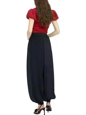 ROTATE BY BIRGER CHRISTENSEN Balloon Pleated Pants - Black
