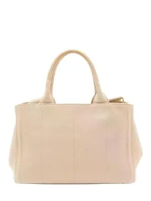 Prada Canapa Crystal-embellished Tote Bag - Neutrals