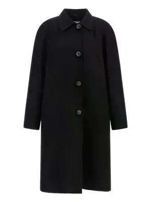 Prada Button-up Single-breasted Coat - Black