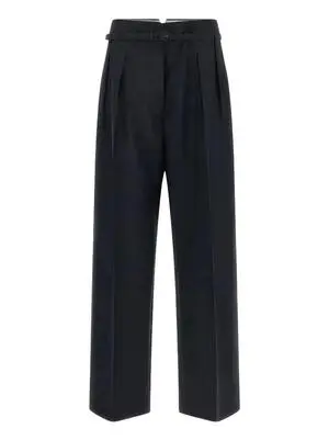 Prada Belted Pleated Trousers - Blue