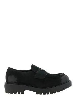 Prada Suede Loafers - Black
