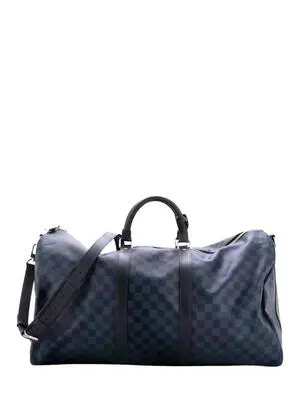 LOUIS VUITTON Keepall Bandouliere Bag Damier Cobalt 55 Travel Bag Blue