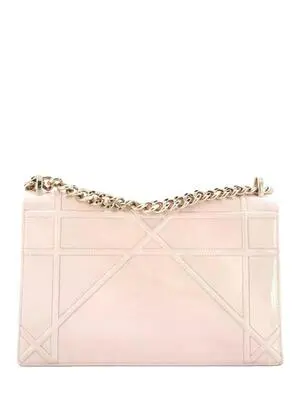 Dior Diorama Flap Bag Patent Medium Shoulder Bag - Neutrals