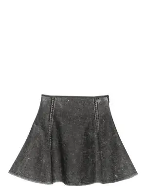 DIESEL® Erina Acid-wash Flared Mini Skirt - Grey