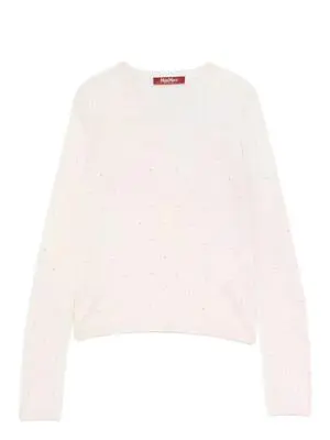 Max Mara Mstcelebre Crystal-embellished Polka-dot T-shirt - Neutrals