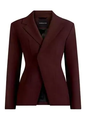 Manière De Voir Beatrice Tailored Cinched Blazer Wine Red Red