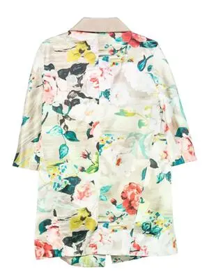 ANTONIO MARRAS VINTAGE 2000s Floral-print Coat - Neutrals