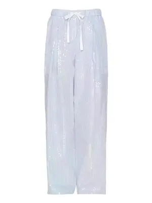 TWP Sequin-embellishment Trousers - Blue