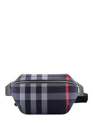 Burberry Sonny House Check Canvas Belt Bag - Blue