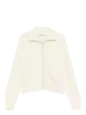 JUCCA Ribbed-knit Zip-up Cardigan - Neutrals