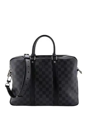 LOUIS VUITTON Icare Nm Damier Graphite Business Bag - Black