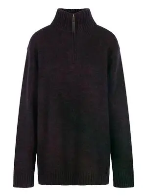 MAISON MARGIELA Half-zip Knitted Sweater - Red