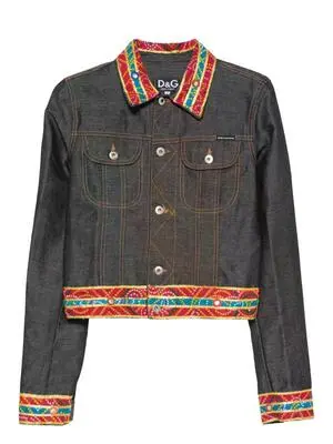 Dolce & Gabbana 2000s Embroidered Denim Jacket - Blue