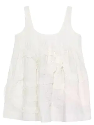 DAMSON MADDER Stella Ruffle-trimmed Mini Dress - White