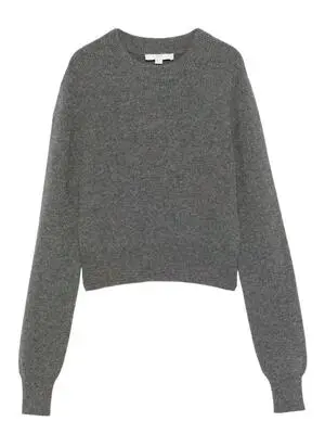 Malo Ribbed-knit Cropped Sweater - Grey