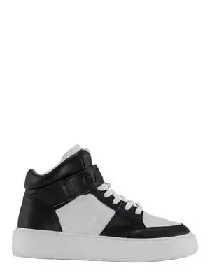 GANNI Sporty Logo-strap High-top Sneakers - Black