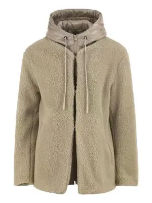 Herno Hooded Teddy-effect Jacket - Neutrals
