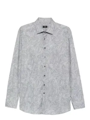 Etro Paisley-print Long-sleeve Shirt - Grey