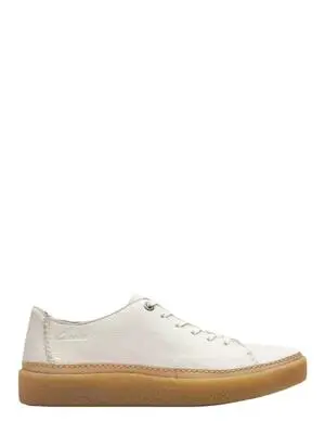 Clarks Oakpark Low Leather Sneakers - White