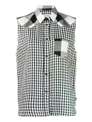 Woolrich Panelled Checked Shirt - Blue