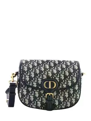 Dior Bobby Flap Bag Oblique Canvas Medium Crossbody Bag - Blue