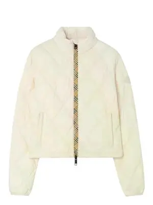 Burberry Checker-tape Quilted Nylon Bramford Jacket - Neutrals