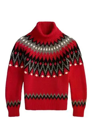 Polo Ralph Lauren Fair Isle Roll-neck Sweater - Red