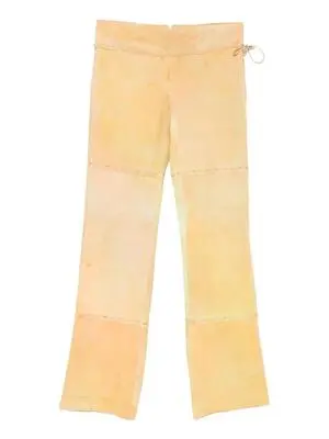 Dolce & Gabbana 2000s Whipstitch Suede Trousers - Neutrals