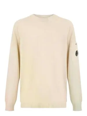 C.P. COMPANY Crepe-knit Lens-detail Sweater - Neutrals