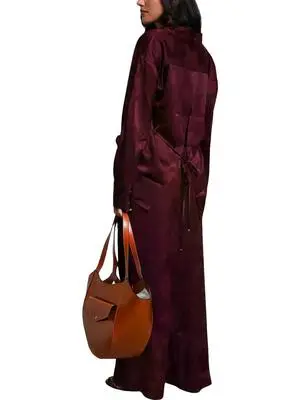GANNI Floral-jacquard Drawstring Trousers - Red