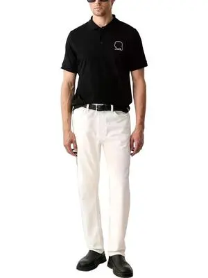 Karl Lagerfeld Logo-patch Polo Shirt - Black