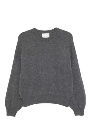 LISA YANG Crew-neck Balloon-sleeve Sweater - Grey