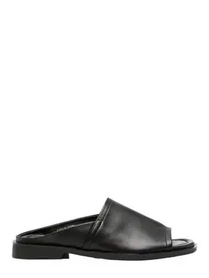 SERGIO MORETTI FIRENZE Open-toe Leather Sandals - Black