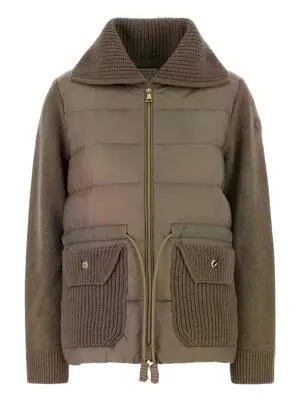 Moncler Quilted Cardigan - Neutrals