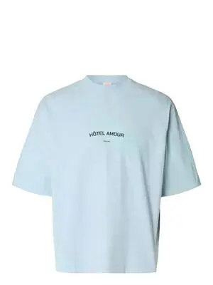 SELECTED X Hotel Amour Logo-print T-shirt - Blue