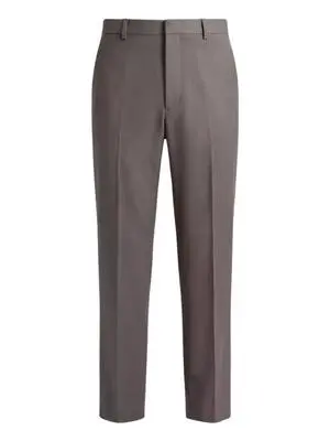 JIL SANDER Belt-loops Pressed-crease Trousers - Grey