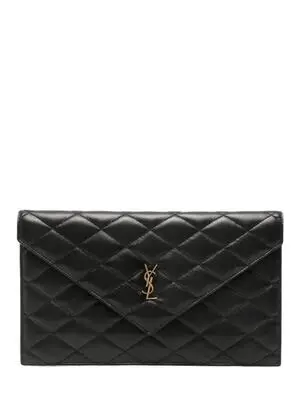 Saint Laurent Quilted Clutch Bag - Black