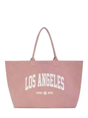 ANINE BING Leo Canvas Tote Earth Red - Pink