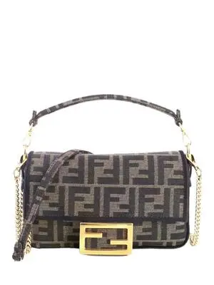 Fendi Baguette Nm Bag Zucca Canvas Mini Crossbody Bag - Brown