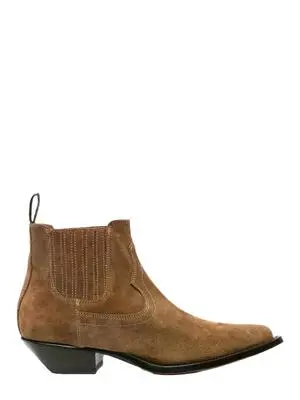 SONORA Mini Hidalgo Suede Ankle Boots - Brown