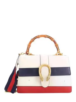 Gucci Dionysus Bamboo Top Handle Bag Colorblock Leather Medium Satchel - Multicolour