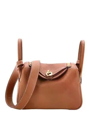 Hermès Lindy Bag Clemence Mini Crossbody Bag - Brown