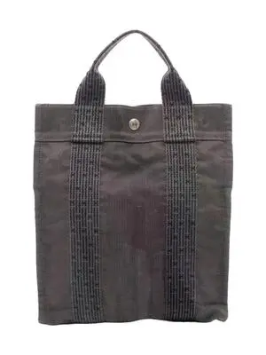Hermès 1990-2010 Canvas Herline Pm Backpack - Grey
