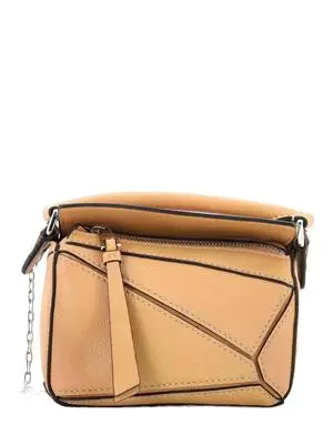 Loewe Puzzle Bag Leather Nano Crossbody Bag - Brown