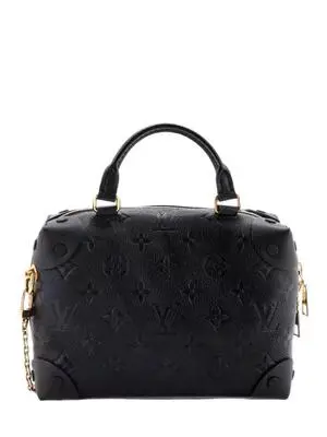 LOUIS VUITTON Monogram Empreinte Petite Malle Souple Shoulder Bag - Black