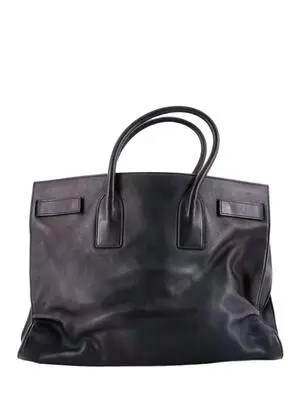 Saint Laurent Sac De Jour Bag Leather Large Tote Bag - Black