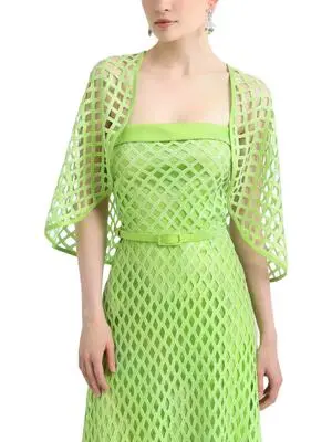 GEMY MAALOUF Strapless Flared Dress Bolero - Green