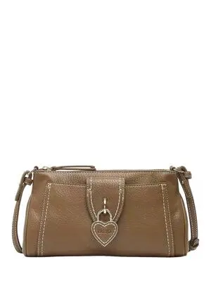 Liu Jo Small Heart-lock Crossbody Bag - Brown