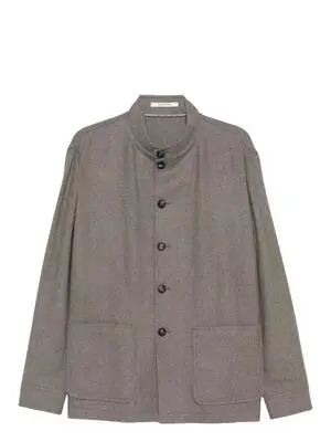 Tagliatore High-neck Patch-pocket Jacket - Grey