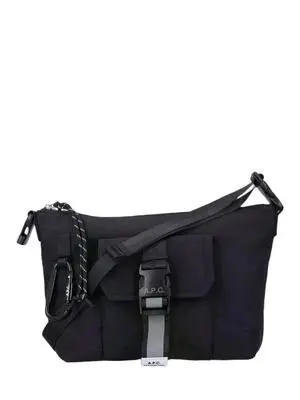 A.p.c. Buckle-fastening Shoulder Bag - Black